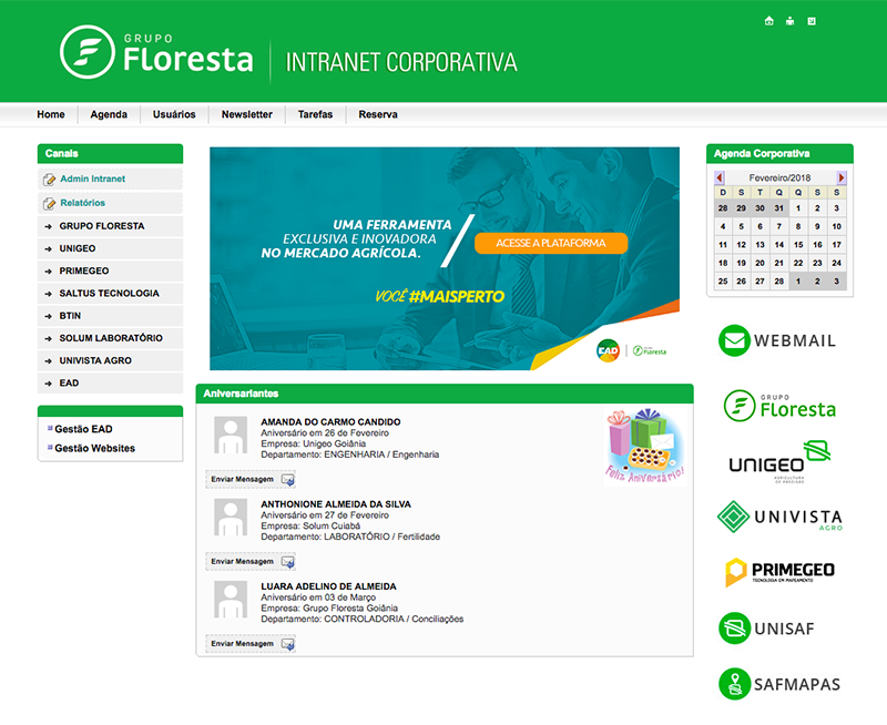 Intranet Corporativa - ILION - Desenvolvimento de Sites em Goiânia ...